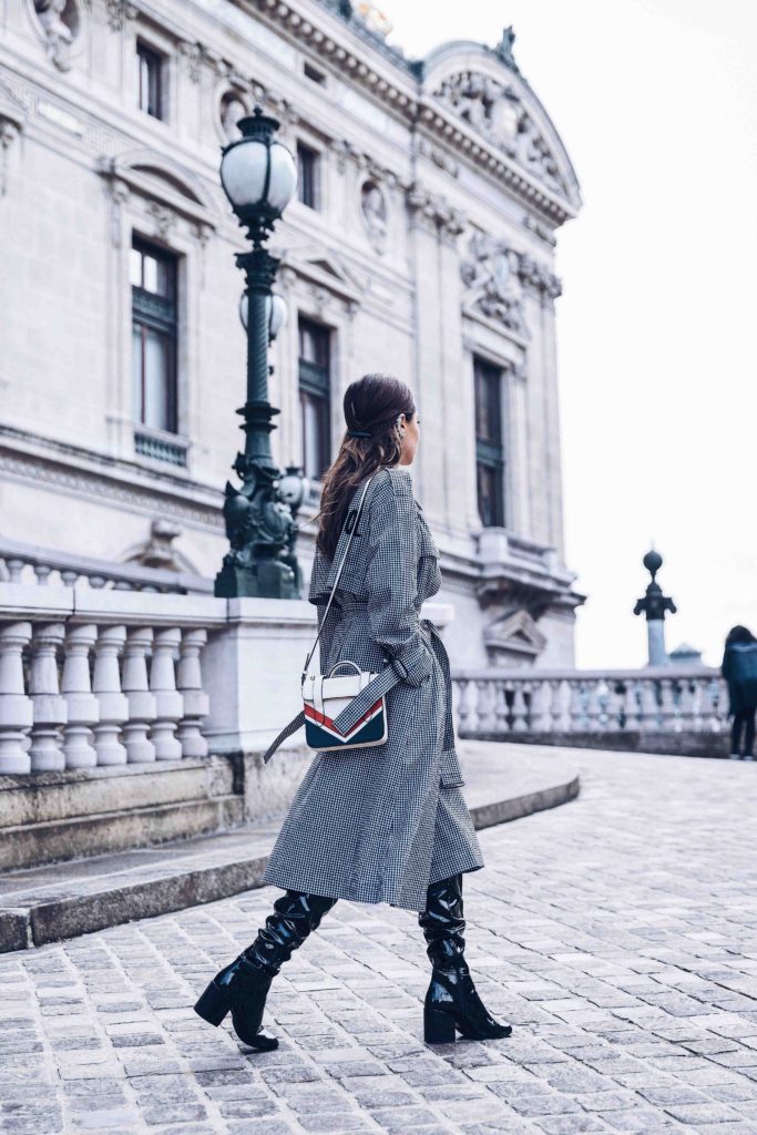 Spring Trench Coat: Styling the gingham long trench coat from Mo&Co
